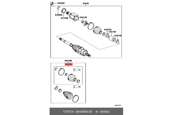 TOYOTA 04438-08130 C9741-1AA0A,04438-08010