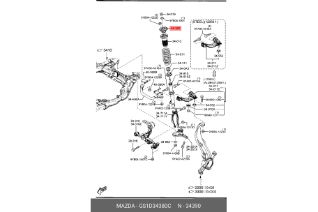 MAZDA GS1D-34-380C GS1D-34-380,GS1D-34-380A