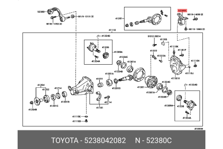 TOYOTA 52380-42082 52380-42080