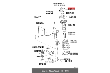 TOYOTA 48609-48020 48609-33170,48609-58010,48609-33150,48609-48020 ...