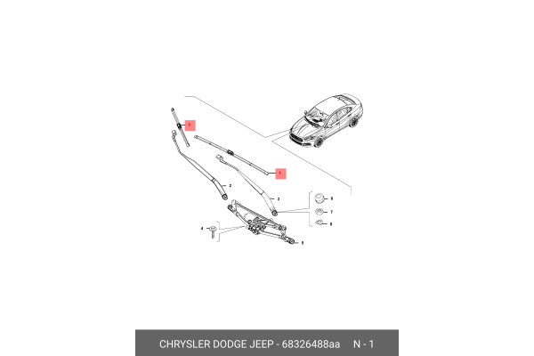 CHRYSLER 68326488AA 52148421,68326488AA,68483846AA,51984384,52148421