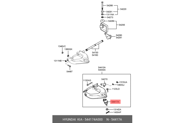 HYUNDAI 54417-4A000 54417-43A00,54417-4AA00,MR241623,MR178817