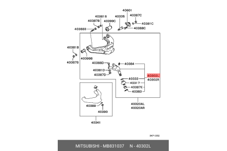 MITSUBISHI MB831037 MR208663,MB831037