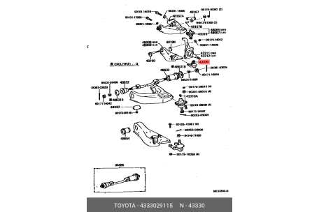 TOYOTA 43330-29115 43330-29175,43330-29245