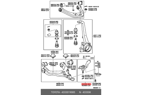 TOYOTA 43330-19085 43330-19085