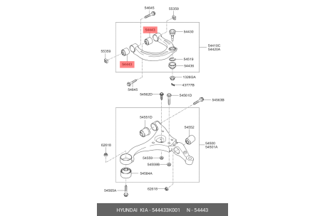 HYUNDAI 54443-3K001 54443-3K001,54443-3K000