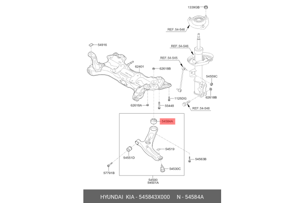HYUNDAI 54584-3X000 54584-3X000,54584-3X010