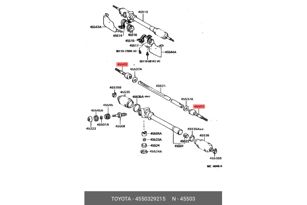 TOYOTA 45503-29215 45503-29215
