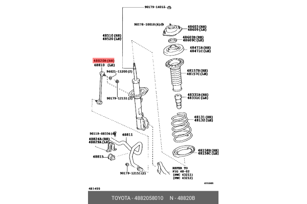 TOYOTA 48820-58010 48820-58010