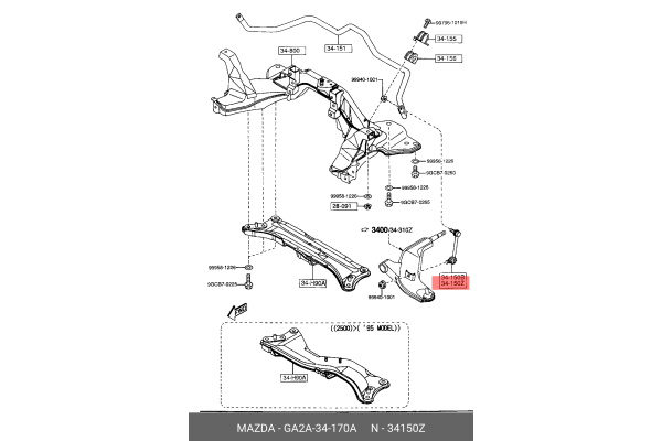 MAZDA GA2A-34-170A F151-34-170,GA2A-34-170A,L206-34-170A,F189-34-170