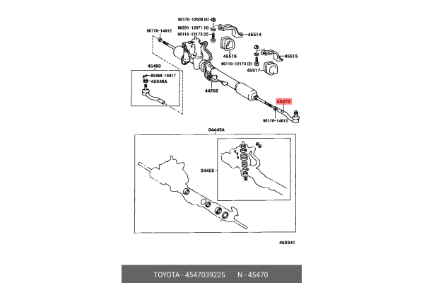 TOYOTA 45470-39225 45470-09090