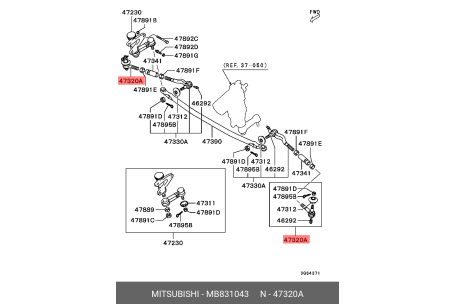 MITSUBISHI MB831043 MB831043,MR-296275