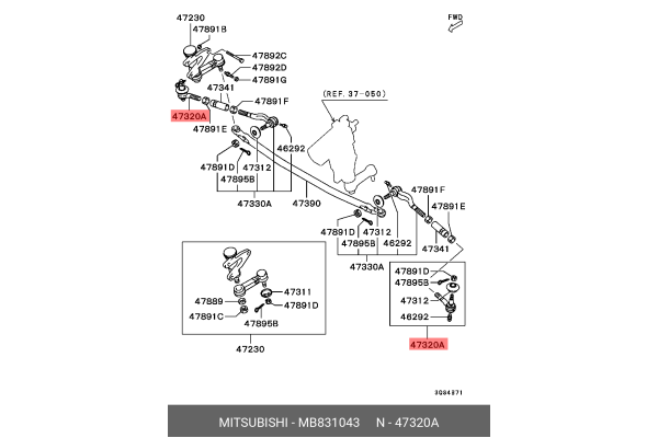 MITSUBISHI MB831043 MB831043,MR-296275