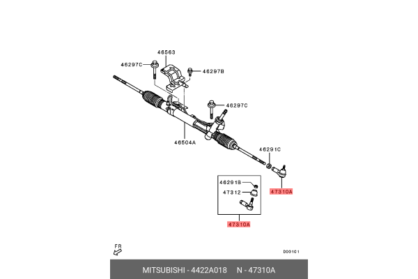 MITSUBISHI 4422A018 4422A002,3817.74,4422A018