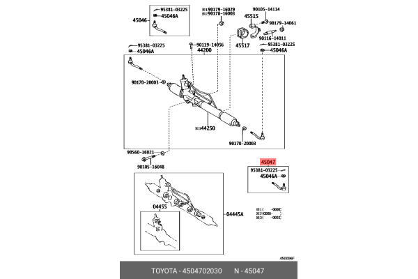 TOYOTA 45047-02030 45047-02030,45047-59145