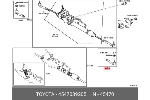 TOYOTA 45470-39205 45470-59035,45470-39205
