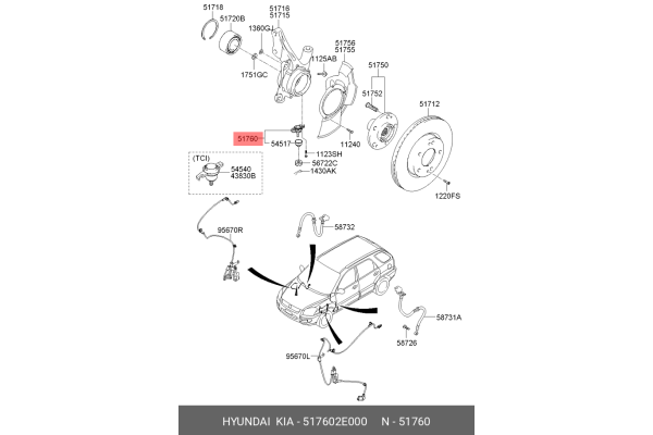 KIA 51760-2E000 51760-2E000,51760-2E000