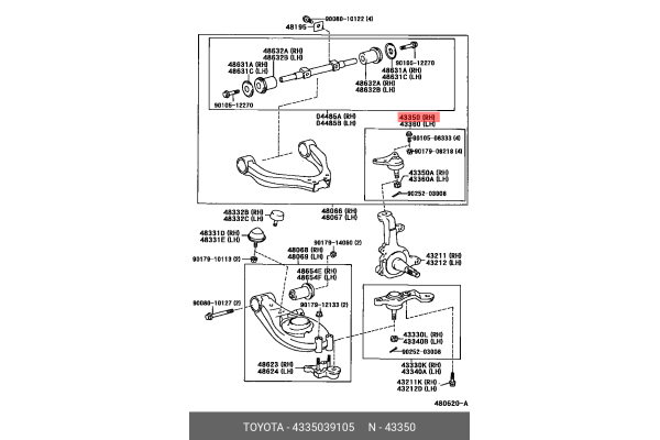 TOYOTA 43350-39105 43350-39105