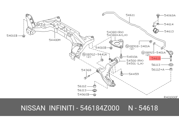 NISSAN 54618-4Z000 54618-50Y00,54618-2U600,54618-4M400