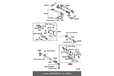 TOYOTA 45045-69075 45045-69046,45045-69075