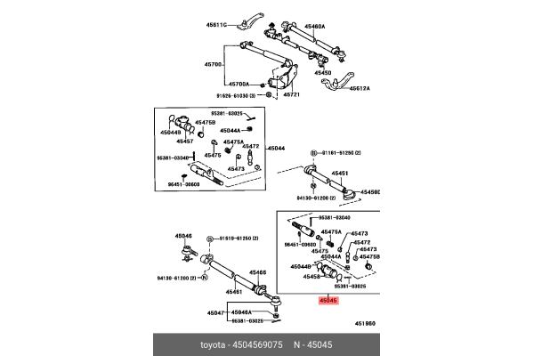 TOYOTA 45045-69075 45045-69046,45045-69075