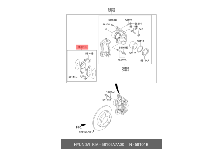 KIA 58101-A7A00 58101-A4A17,58101-2VA60,58101-A7A00,1064001724-02