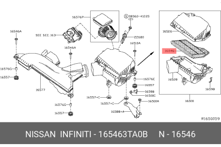 NISSAN 16546-3TA0B 16546-3TA2A,16546-3TA0A,16546-3TA0B