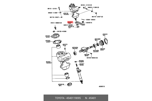 TOYOTA 45401-19095 45401-12050,45401-19095