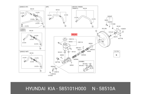 KIA 58510-1H000 58510-1H000,58510-1H200