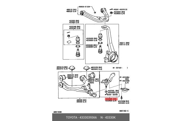 TOYOTA 43330-39366 43330-39815,43330-39366