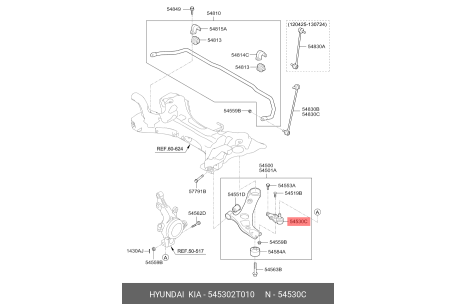 KIA 54530-2T010 54530-3S100,54530-2P100