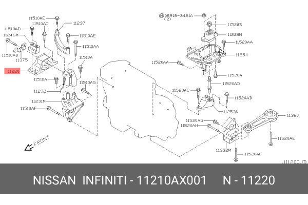 NISSAN 11210-AX001 11210-AX001,11210-4V00A,11210-AX60A