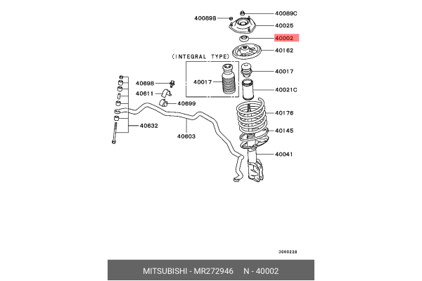 MITSUBISHI MR272946 MR272946,05085 458AA
