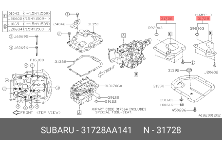 SUBARU 31728AA141 31728AA141