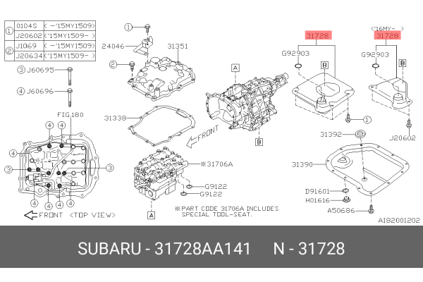 SUBARU 31728AA141 31728AA141