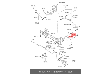 HYUNDAI 55254-3K000 55250-3K700_BH,55152-51E10,55254-3K000,55120-2U600_BH