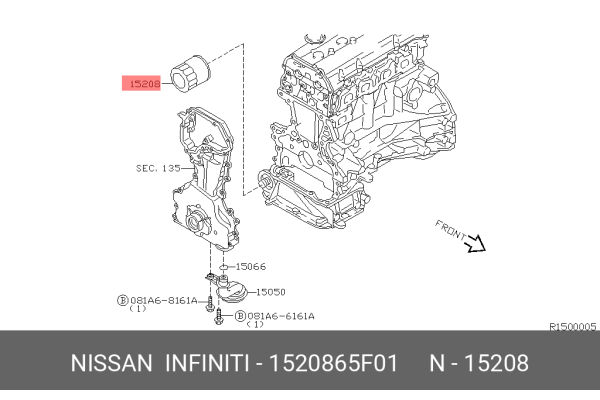 NISSAN 15208-65F01 15208-65F0A,1N08-14-302,77 00 112 686,15208-65F0B,15 ...