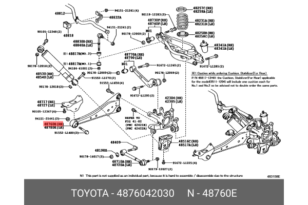 TOYOTA 48760-42030 48760-42030