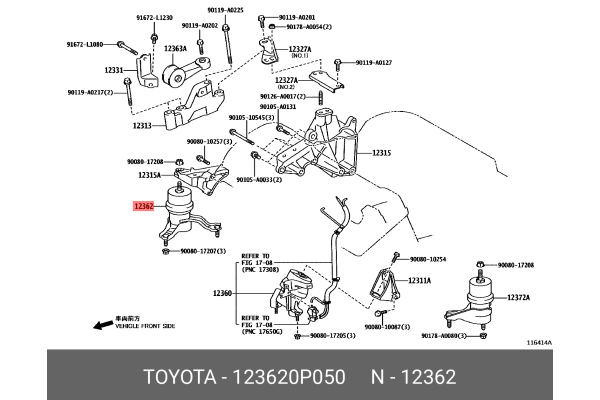 TOYOTA 12362-0P050 12362-20010,12362-31080,12362-20070