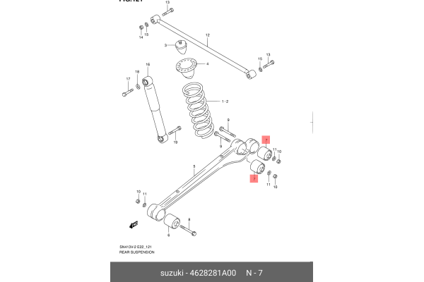 SUZUKI 46282-81A00 46282-81A00,46200-70H00_BH,46200-72JA0_BH,46201 ...
