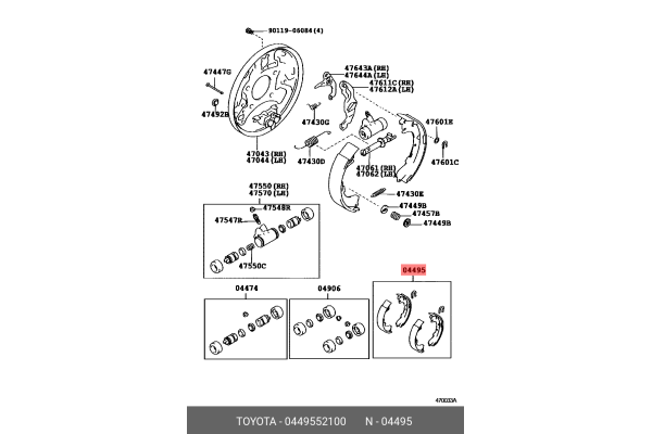 TOYOTA 04495-52100 04495-52140,04495-52100,04495-52090