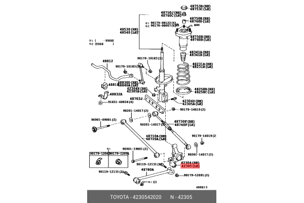 TOYOTA 42305-42020 42305-0R020,42305-42020