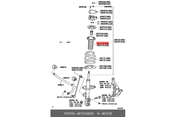 TOYOTA 48157-42020 48157-05020,48157-28030,48157-42020