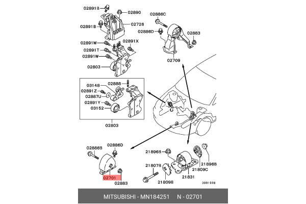 MITSUBISHI MN184251 MN100289,MN184251