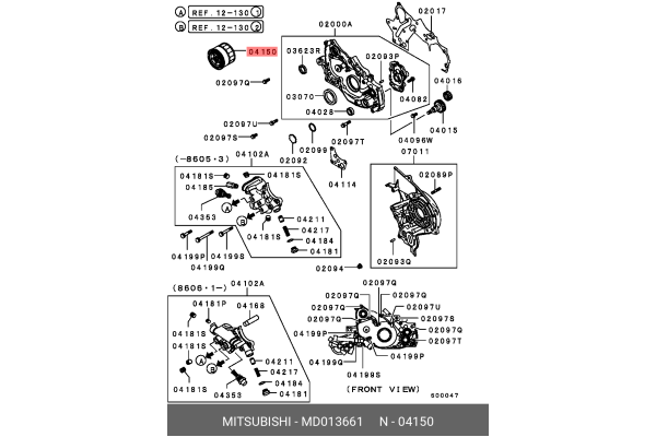 MITSUBISHI MD013661 MD013661,MD162326,1560-18-7310,15601-87305