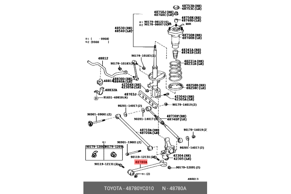TOYOTA 48780-YC010 48780-12010,48780-12020