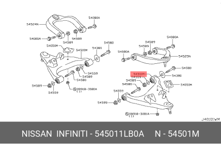 NISSAN 54501-1LB0A 54501-1LB0A