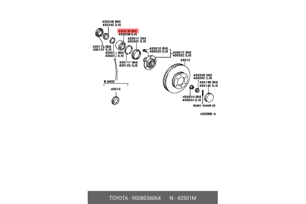 TOYOTA 90080-36064 90080-36064,90368-49084