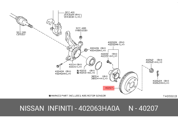 NISSAN 40206-3HA0A 40206-3U300,40206-3U800,40206-3U80A