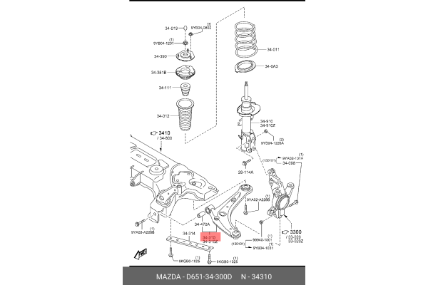 MAZDA D651-34-300D D651-34-300,1 737 309